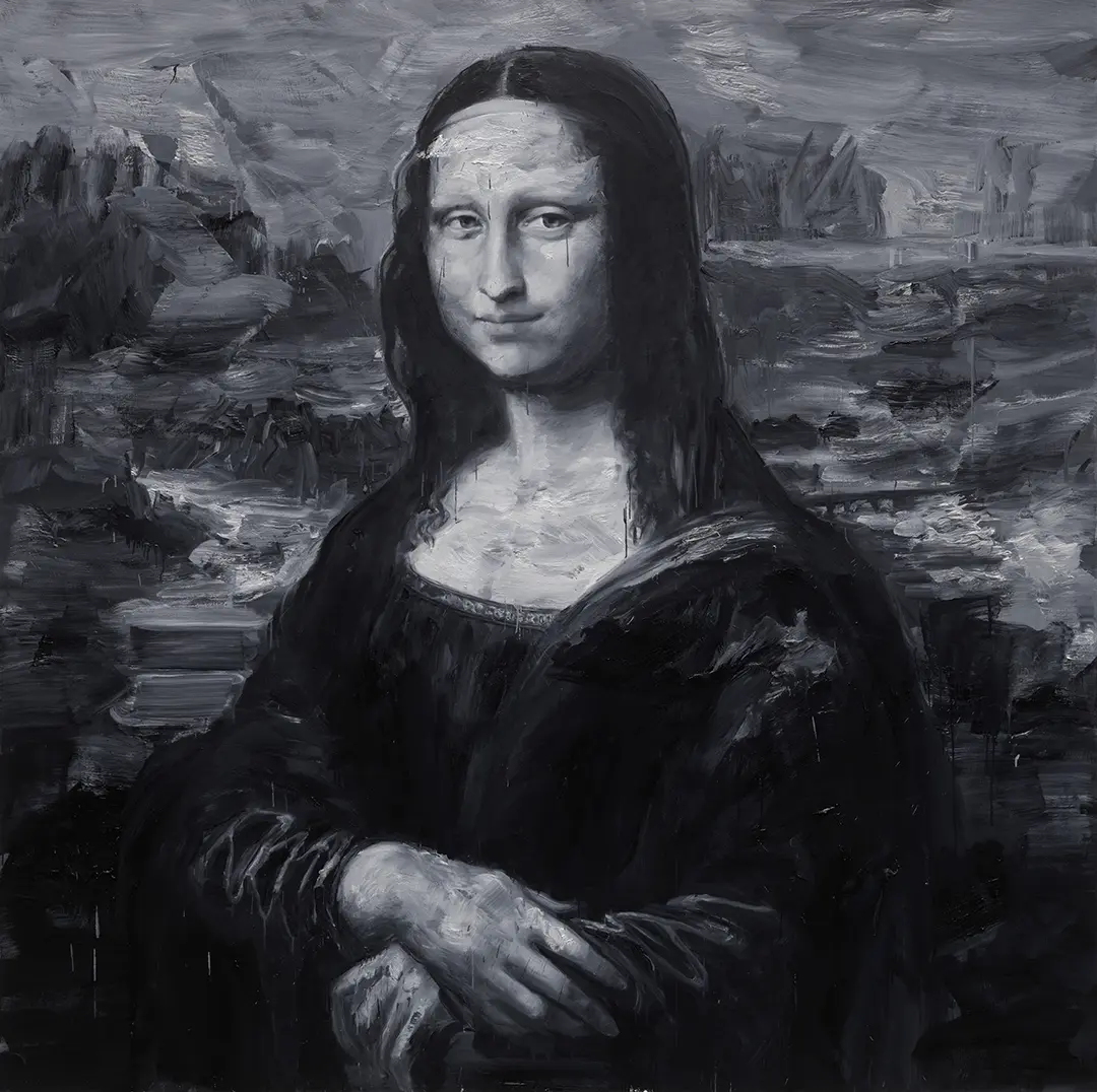 Black Scale Mona Lisa